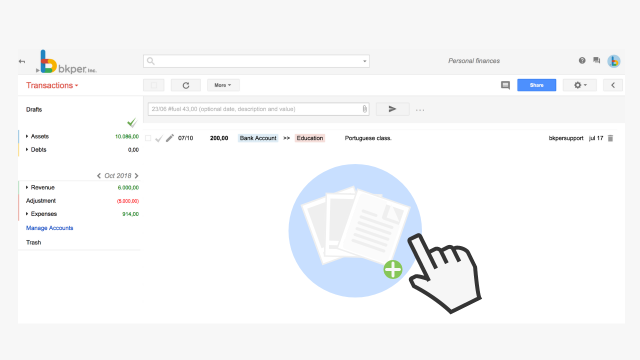 Faster bookkeeping with Drag & Drop